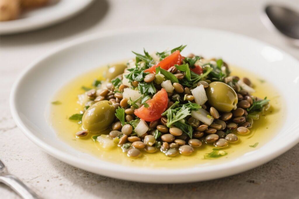 Mediterranean Lentil Salad with Olive Oil and Herbs: The 10-Minute ...
