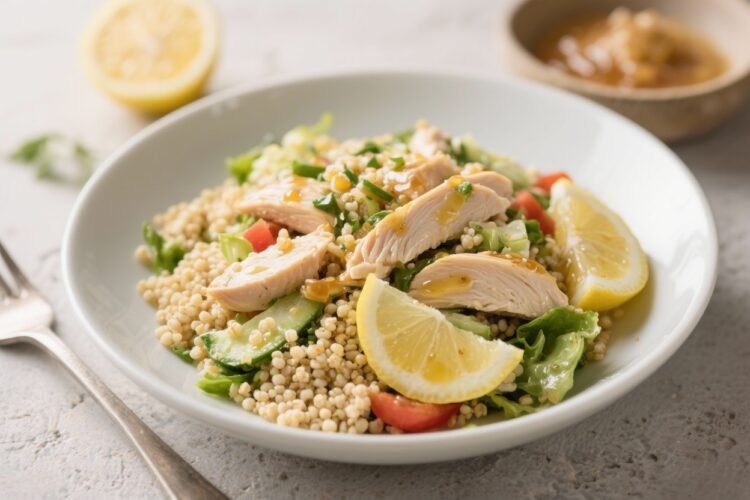 High-Protein Chicken Couscous Salad with Lemon Vinaigrette – Fresh ...