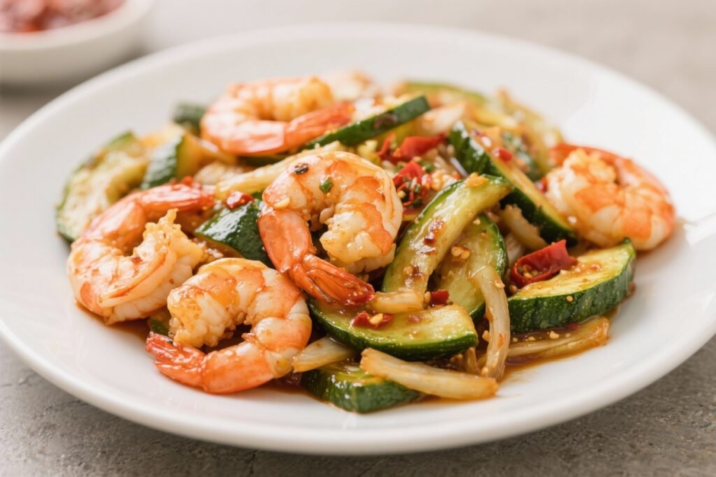 Spicy Shrimp & Zucchini Stir Fry (Clean, Low Carb, High Protein) – Fast ...